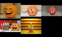 The annoying orange (hey apple!) realistic vs animation vs 3 Legos vs ...