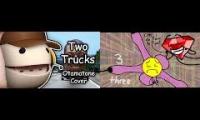Two trucks having BFDI comparison! (BFDI vs otamatone) - Youtube Multiplier