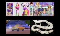 Equestria Girls And Barbie Dolls With Cars 2 Pc Mods & M&h Racing ...