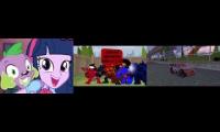 Twilight Sparkle Rainbow Dash Rarity And Their Friends Vs Dark Virtual ...