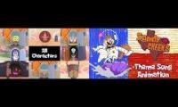 THE SANDY CHEEKS INTRO COMPARISON!!! - Youtube Multiplier