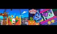 The simpsons ride death drop vs pikwik pack scary train ride drop ...