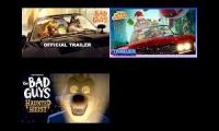 All 4 Bad Guys trailers playing at the same time - Youtube Multiplier