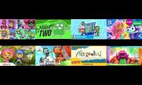 8 Cartoon Intros Played At Once - Youtube Multiplier