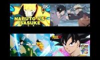 Naruto and Sasuke VS Goku and Vegeta (Subbed and Dubbed) - Youtube Multiplier