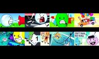 8 Random BFDI episodes playing at da same time - Youtube Multiplier